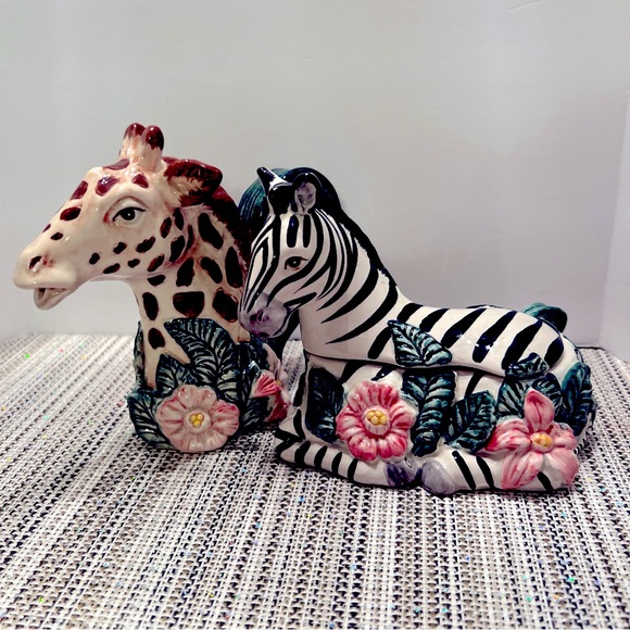 Fitz and Floyd | Dining | Fitz Floyd Giraffe Creamer Zebra Sugar Bowl W ...